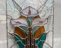 Unique stained glass lily related items | Etsy