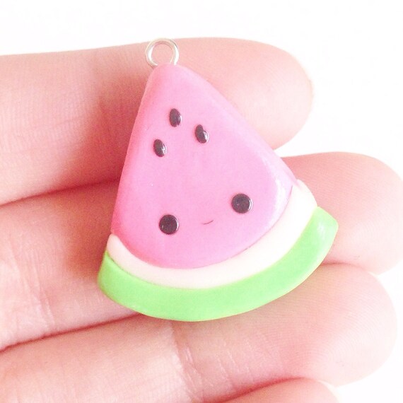 Items similar to Watermelon Slice: Polymer Clay on Etsy