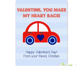 Race car valentine | Etsy