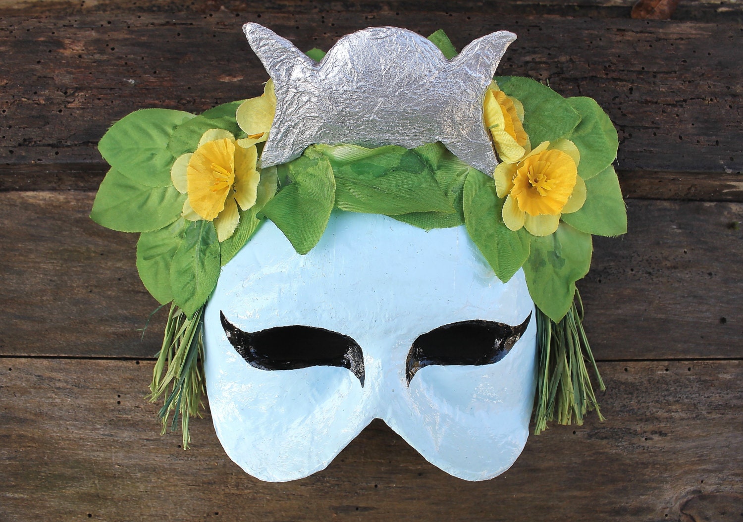 Spring Goddess mask Ostara pagan ritual Wiccan mystery