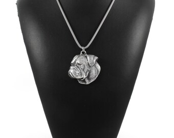 Bulldog English Bulldog dog necklace medallion by ArtDogshopcenter