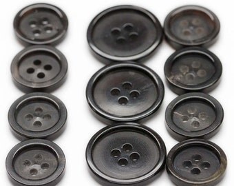 Dark Brown Leather Suit & Overcoat Buttons with by BiasBespoke