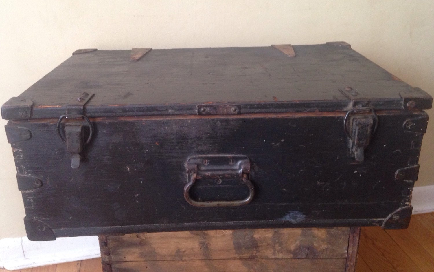 Antique Black Wood Military Box – Haute Juice