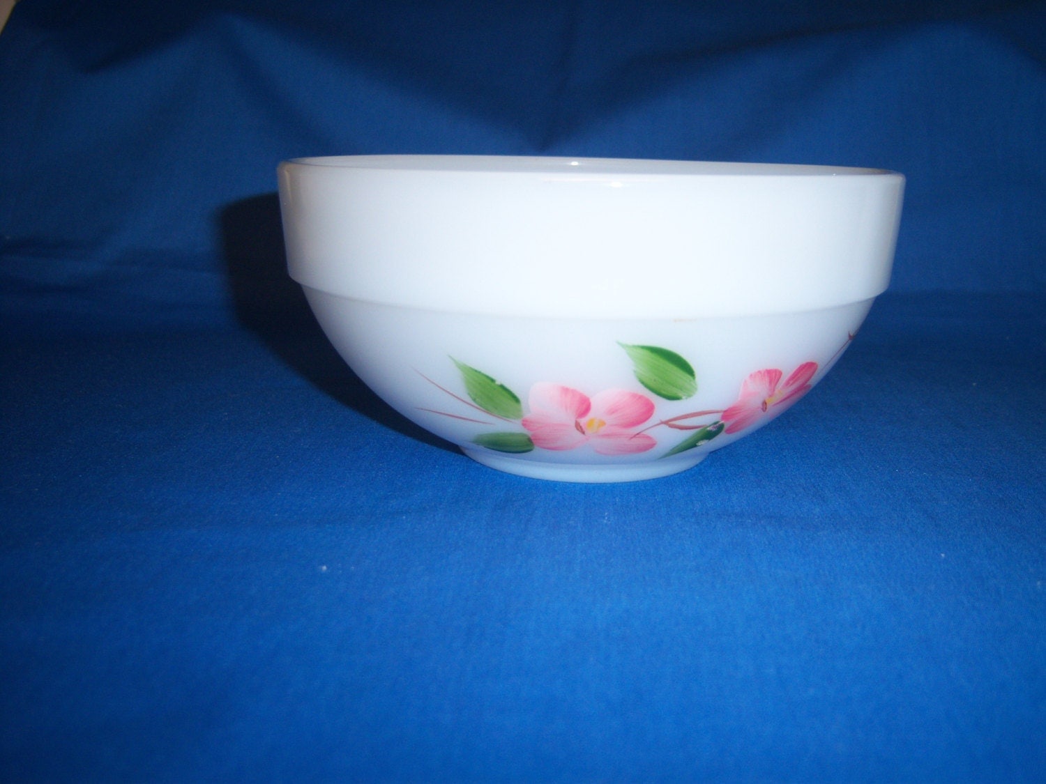 Vintage Fire King Bowl, 6″ across 3″ tall, Peach Blossom Pattern, Made ...