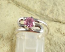 Popular items for pink cz ring on Etsy