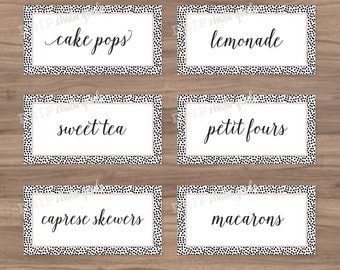Items similar to Printable Food Labels / Food Signs - Princess Crown ...