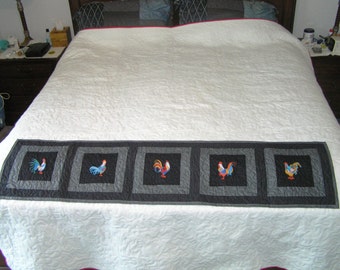 Rooster table runner | Etsy