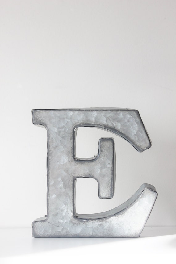 6 SMALL METAL LETTER Zinc Steel Initial Home Room Decor Diy Signs ...