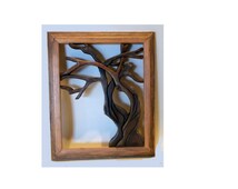 Tree Art, Tree In Frame, Intarsia Tree