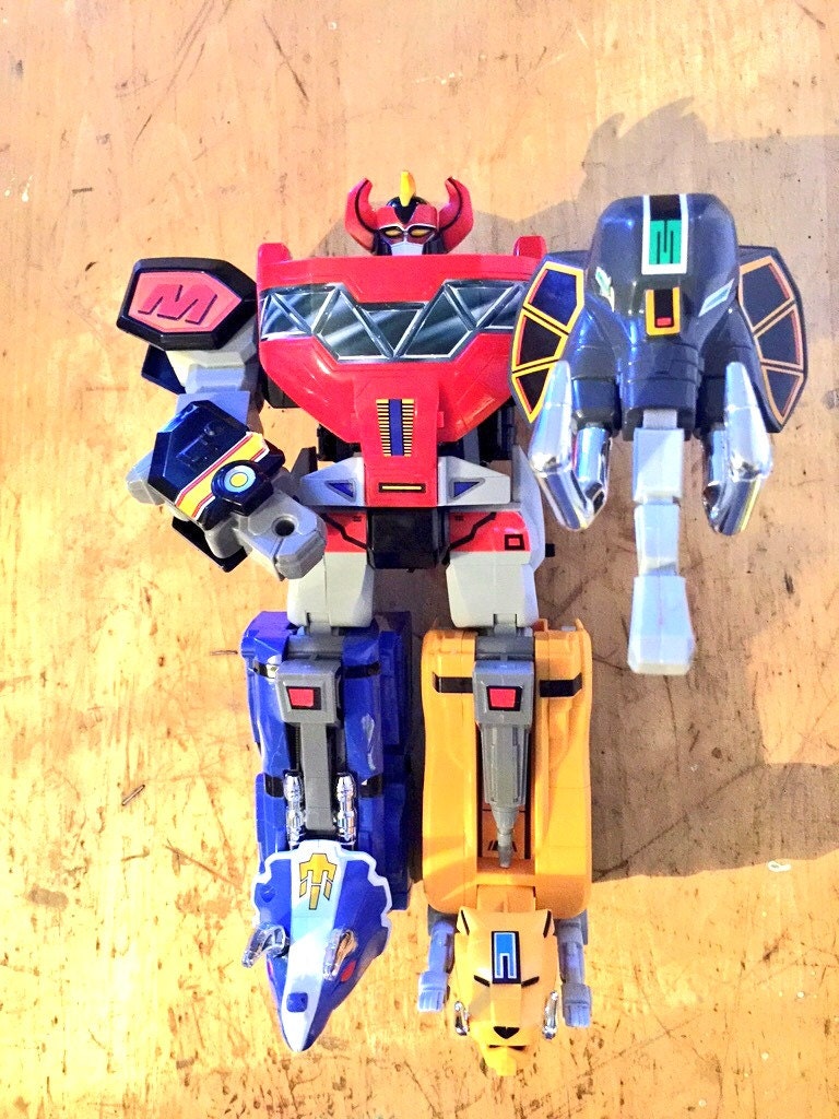 Vintage Mighty Morphin Power Rangers Megazord Deluxe Set, Robot ...