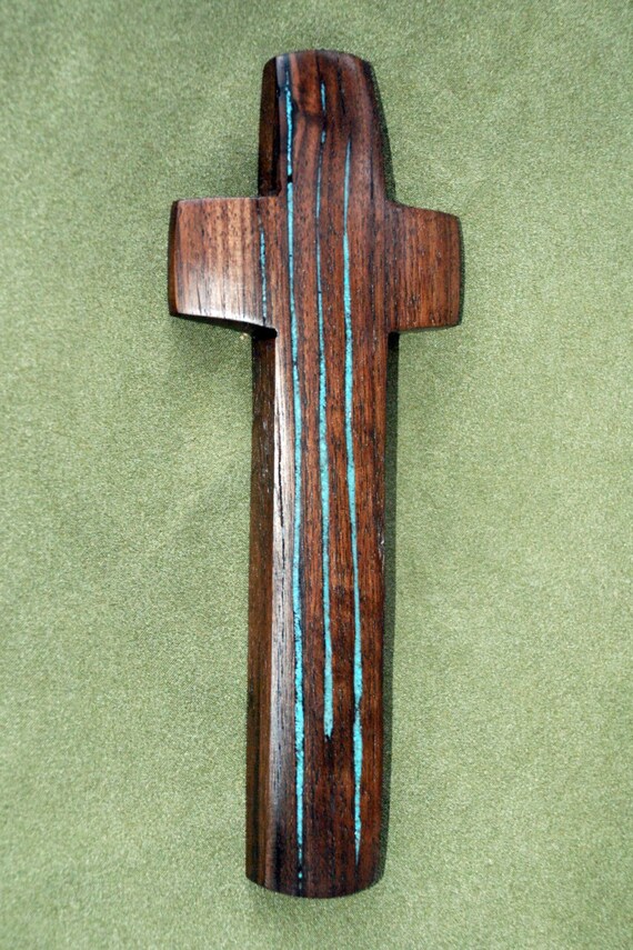 8 high x 3 wide Walnut Wall Cross with