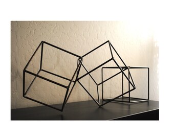 Retro Modern Metal Sculpture Art Abstract Mid Century