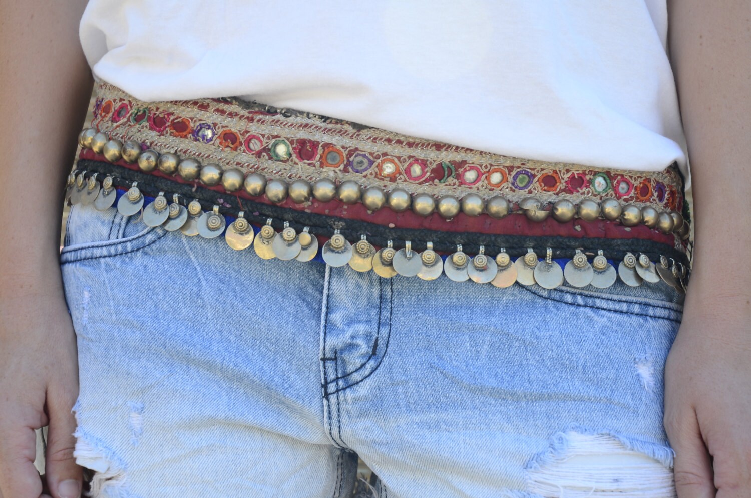 Vintage kuchi belt, boho coin belt, gypsy belt, Boho coin belt, sheesha ...