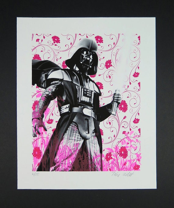 Items similar to Darth Vader on pink on Etsy