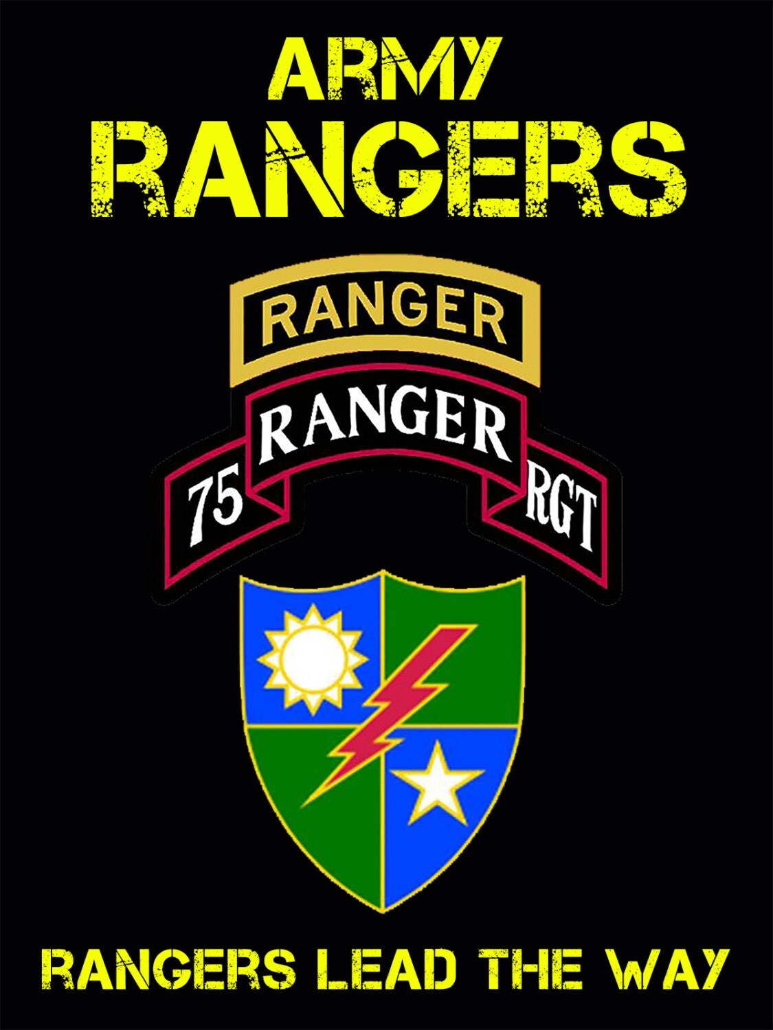 Army Rangers Poster Military Motivation Poster Army Gift