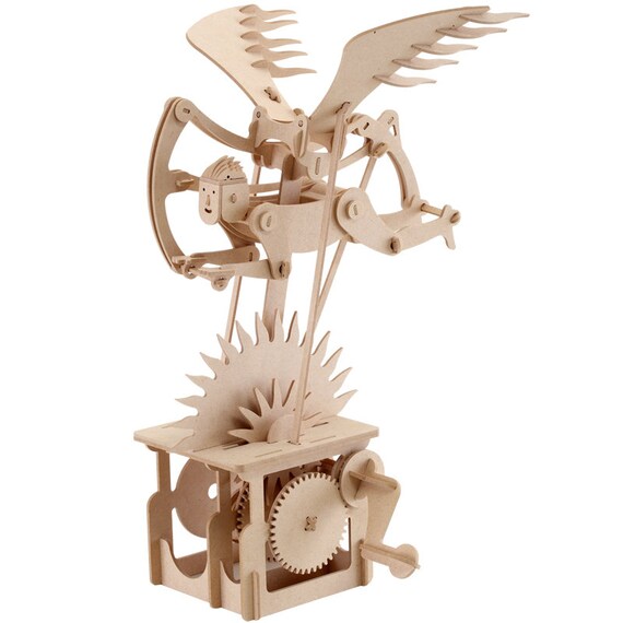 3D Wooden Puzzle Moving Model Kit DIY Moving Mechanical Wooden