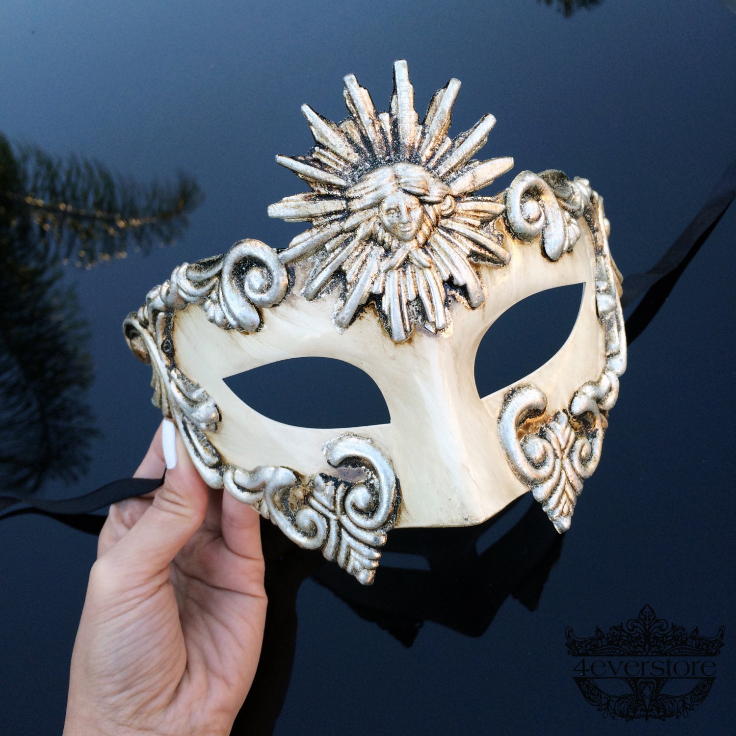 Men's Masquerade Mask Mardi Gras Mask Sun God Dance