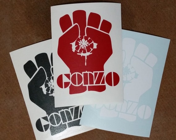 Gonzo Fist Vinyl Decal for Car Windows and Laptops