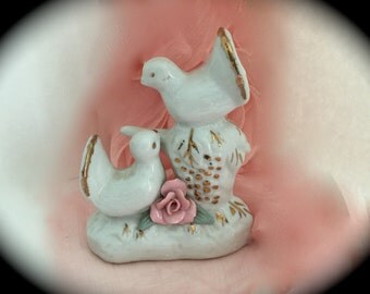 Pair porcelain doves | Etsy