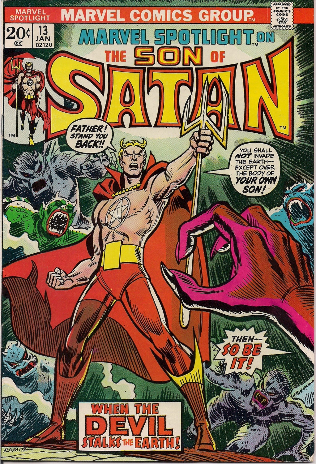 Marvel Comics Spotlight 13 SON of SATAN renounces The Devil