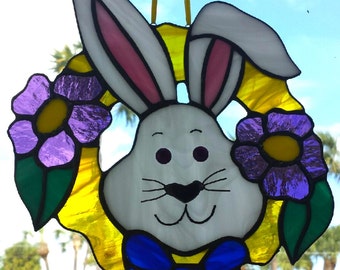 Stained glass rabbit | Etsy