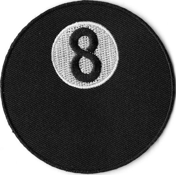 3 Eight Ball 8 Ball Embroidered Patch Iron On Sew On