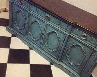 Blue console table | Etsy