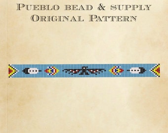 Thunderbird With Arrows Seed Bead Pattern Loom Cuff Bracelet