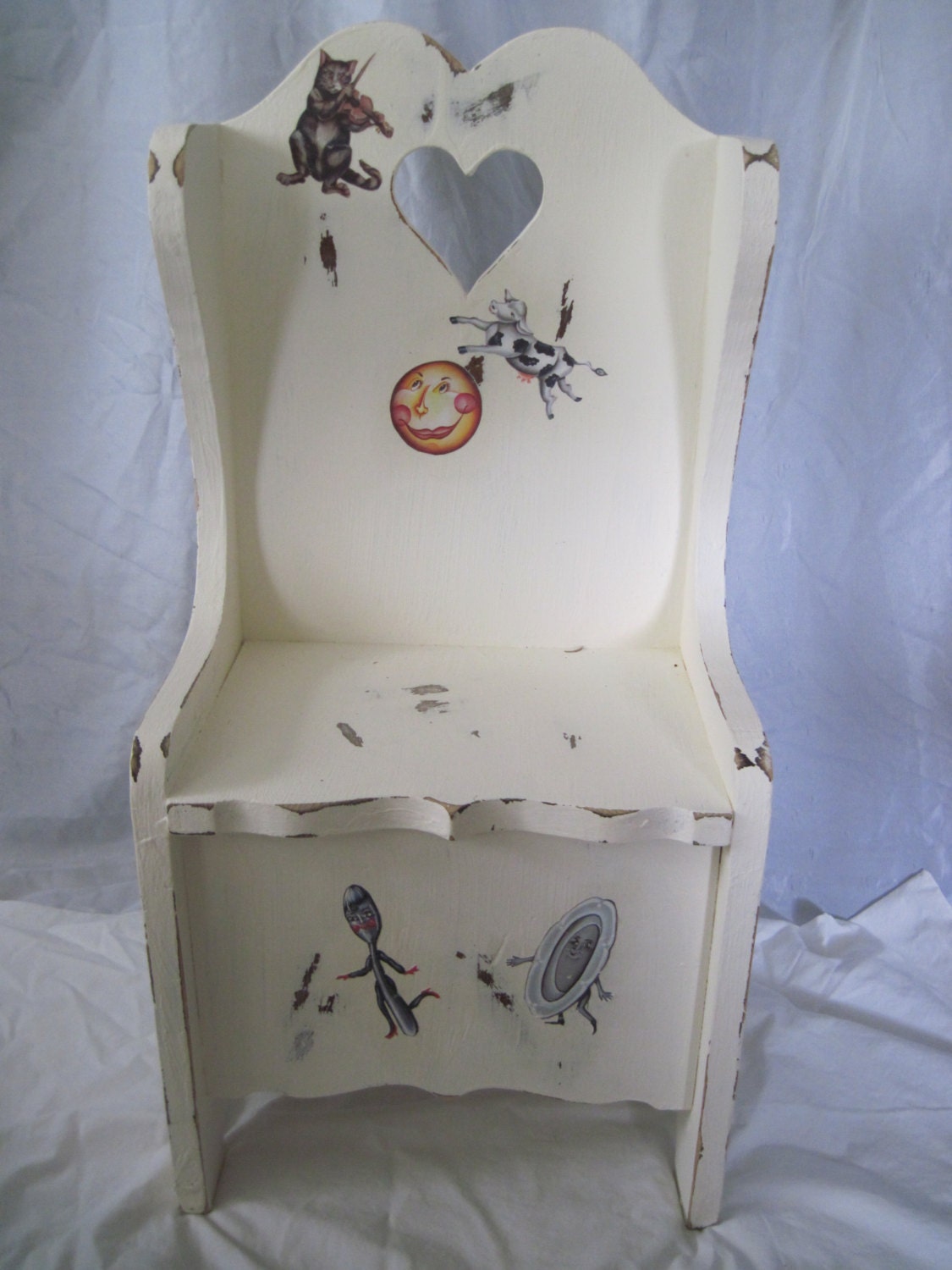 Chair, Child’s Chair, Vintage Chair, Shabby Chic Chair, Nursery Rhyme ...
