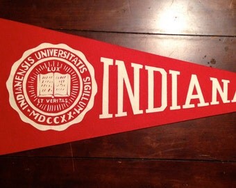 Vintage 1960s Indiana University Pennant