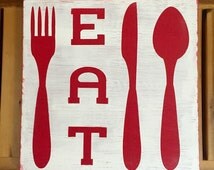 Popular items for eat kitchen sign on Etsy