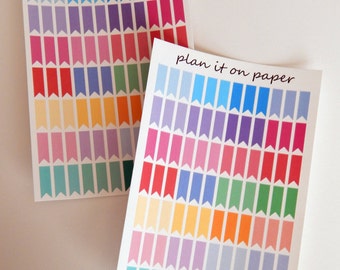 Small Page Flag Stickers // Multi-colored Page Flags // Erin Condren ...