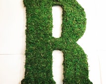 Popular items for moss letters on Etsy