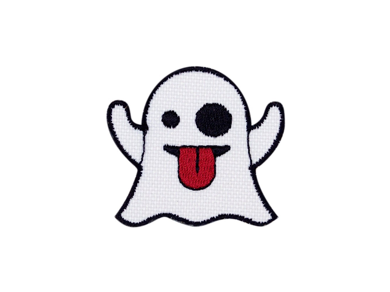 Ghost Emoji Embroidered Iron On Patch FREE SHIPPING