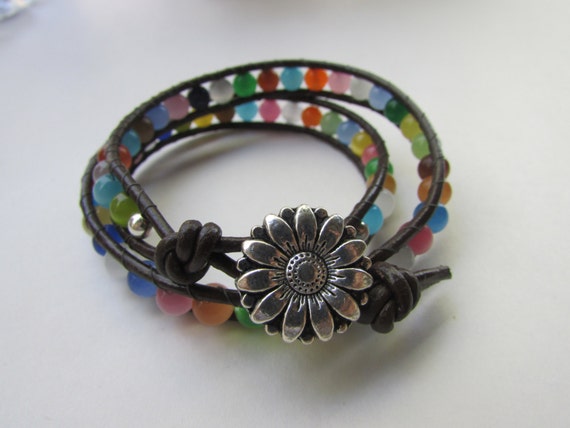Items similar to Double wrap leather bracelet on Etsy