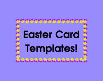 Popular items for easter card template on Etsy