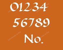 Popular items for calligraphy numbers on Etsy