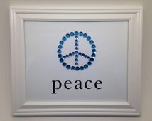 Popular items for peace sign wall art on Etsy
