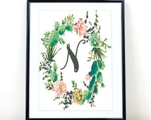 Popular items for monogram letter n on Etsy