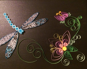 Quilled dragonfly | Etsy