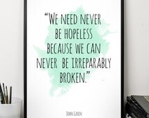 Popular items for john green quote on Etsy