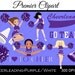Cheerleading Blue & White Digital Clipart