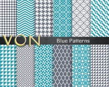 Popular items for navy blue patterns on Etsy