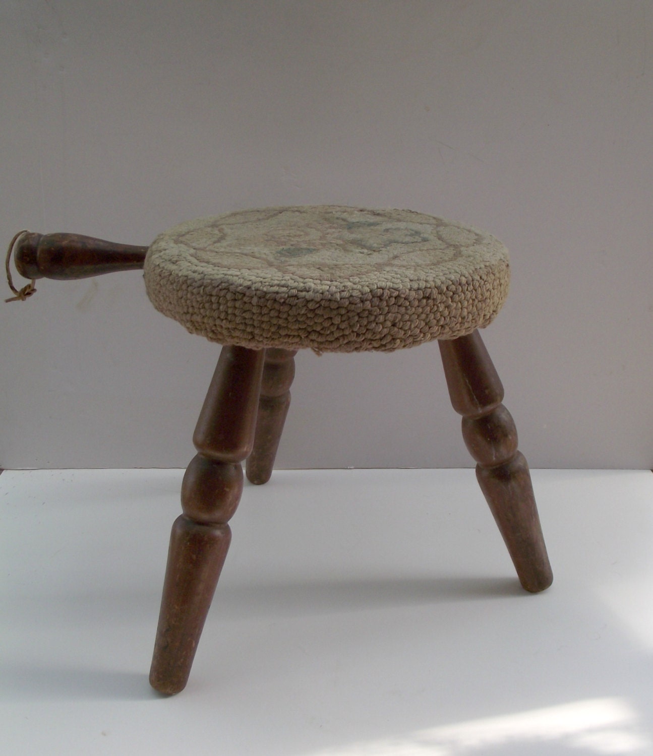 Vintage Milking Stool Primitive Country Floral Textile Shabby – Haute Juice