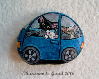 Items similar to Black Smoke DEVON REX CAT Christmas Cards pack of 6 by ...