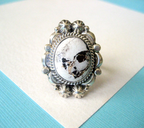 Navajo Wild Horse Stone And Sterling By Sparklinglotusdesign navajo-wild-horse-stone-and-sterling-by-sparklinglotusdesign