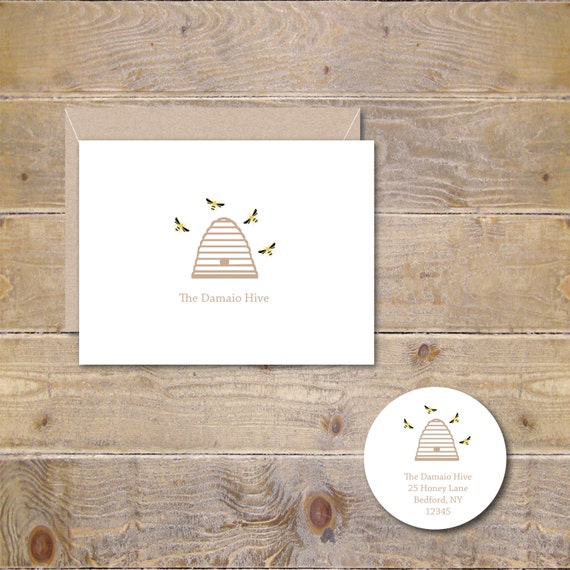 Bee Note Cards Bee Stationery Bee by SweetBellaStationery on Etsy