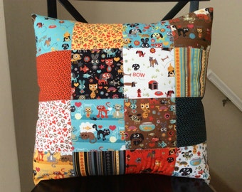 Patchwork pillow | Etsy