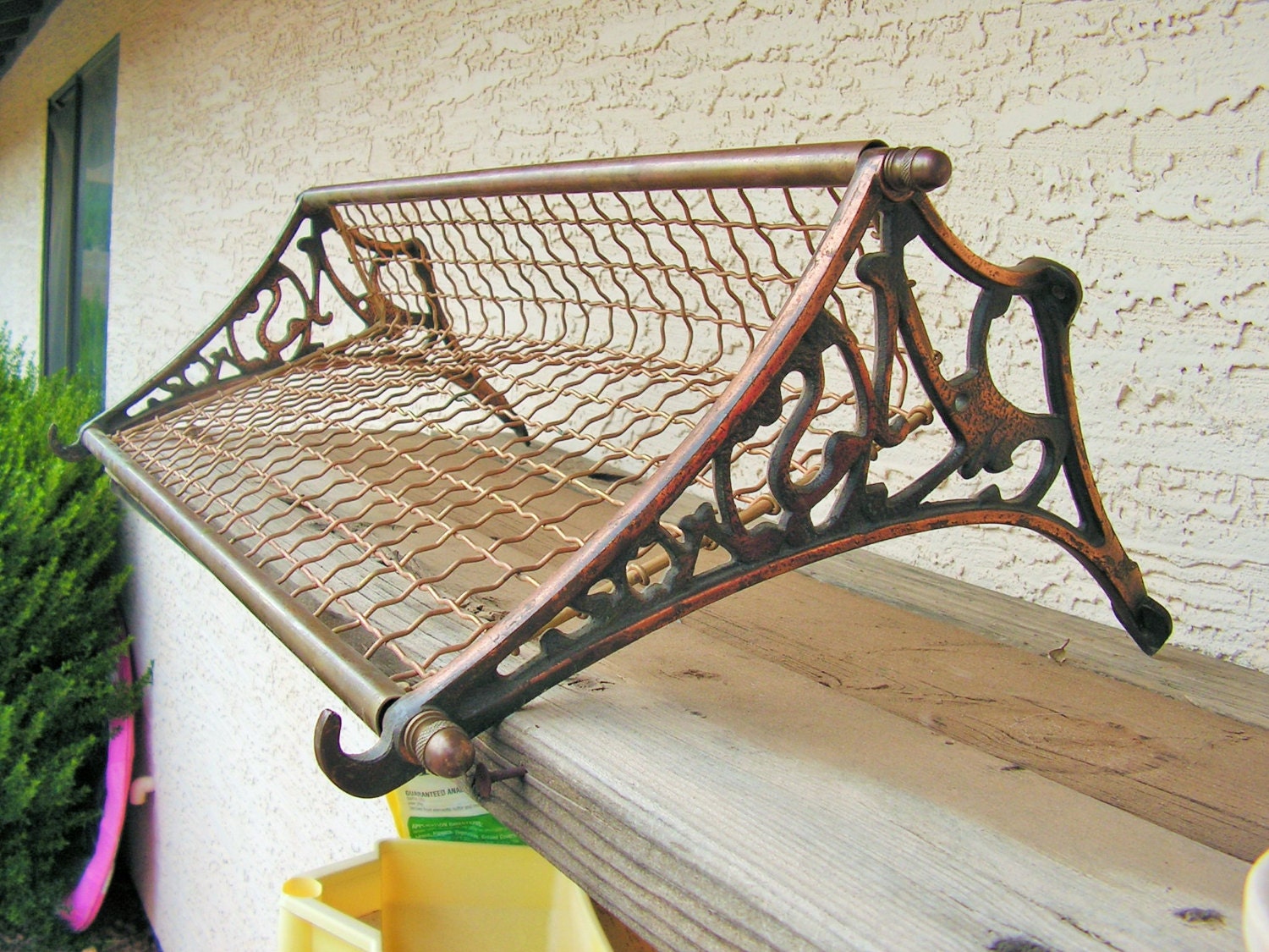 NSWR Copper Railroad Luggage Rack Brass Wire Rustic Primitive Wall ...