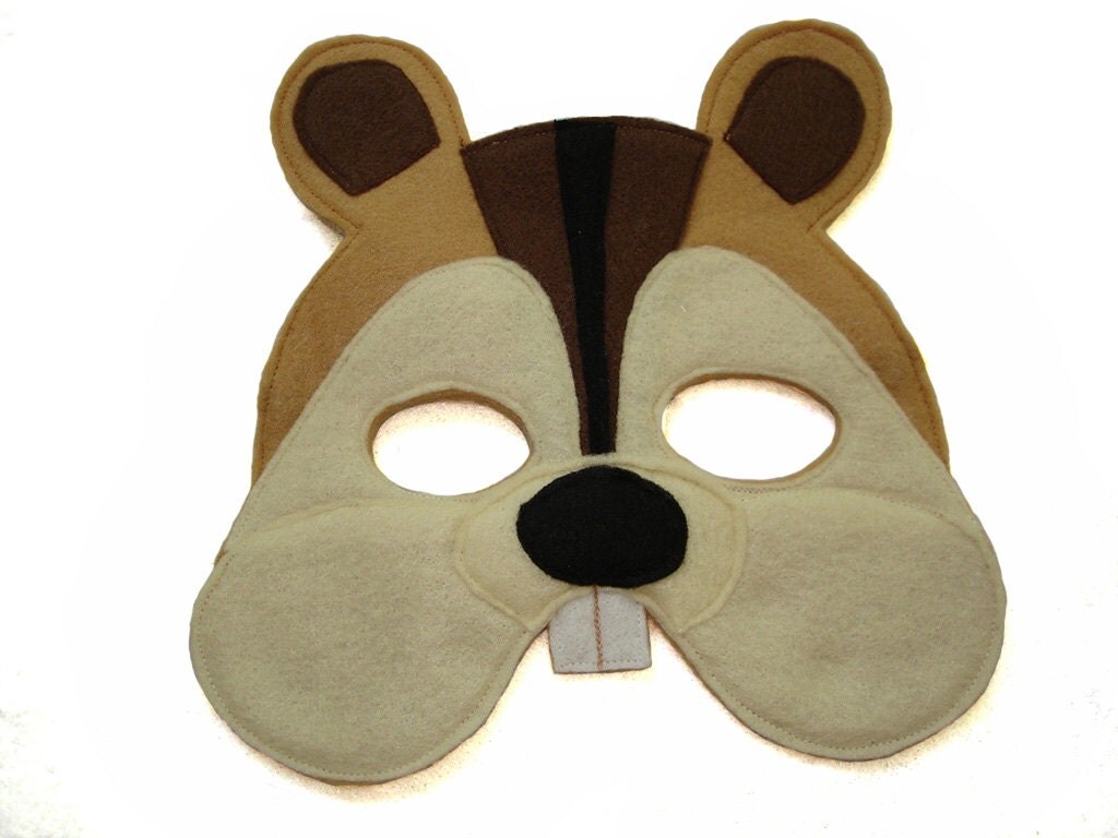 Children's CHIPMUNK Felt Woodland Animal Mask